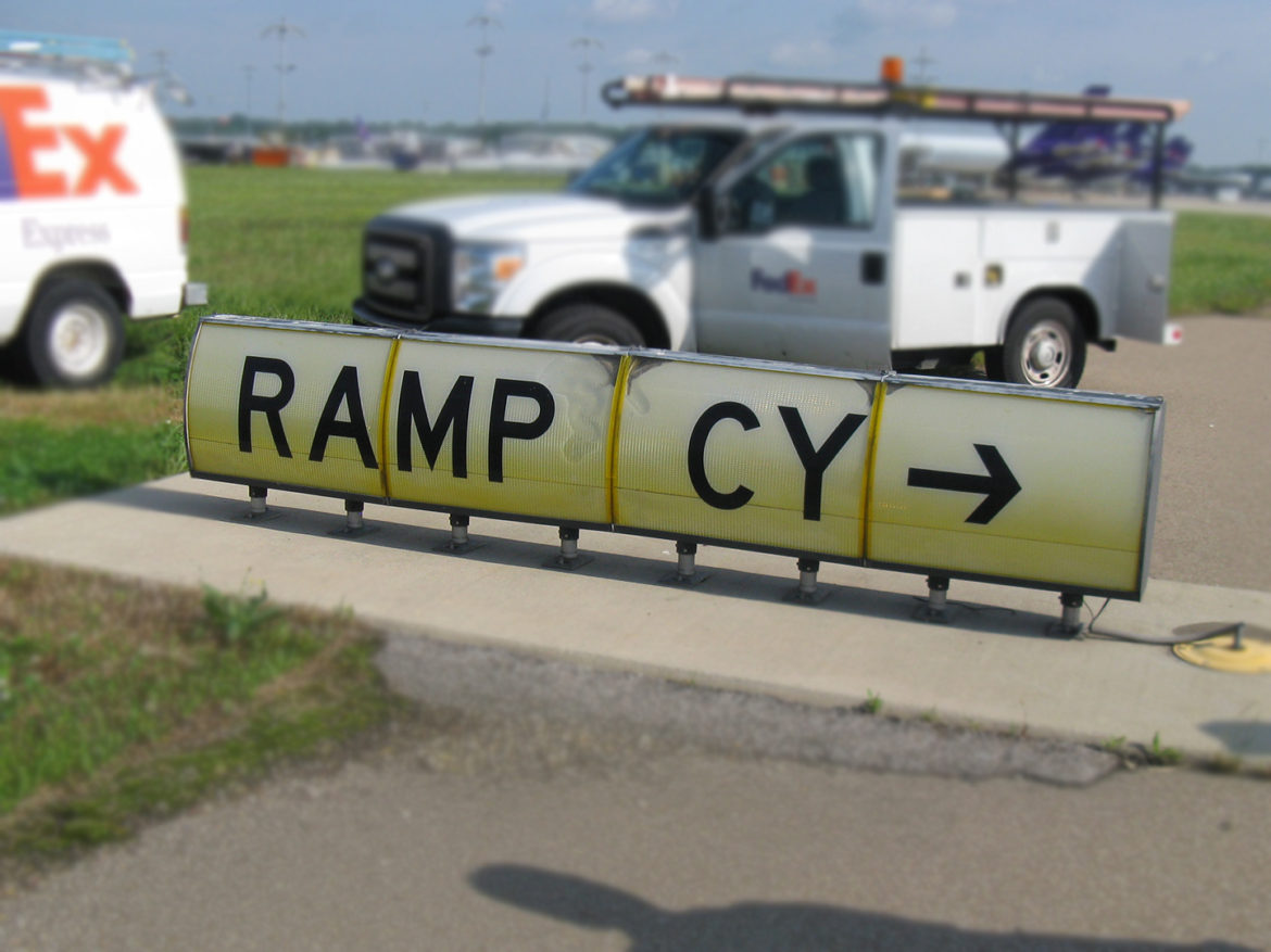 Ramp Faded Panels | Lumacurve Airfield Signs
